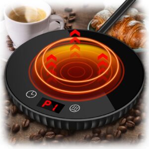 coffee mug warmer, coffee warmer with 2 temp settings, candle warmer w/auto shut off &1-12h timer, coffee warmer for desk home office, coffee cup warmer for coffee, beverage, milk, tea, hot chocolate