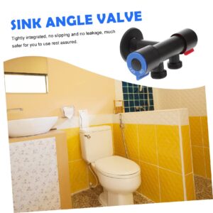 BUTIFULSIC Toilet Control Valve Angle Valve Stainless Toilet Shut off Valve Angle Stop Valve Straight Stop Valve Toilet Bowl Sitz Bath for Toilet Seat Bidet Black 304 Stainless Steel