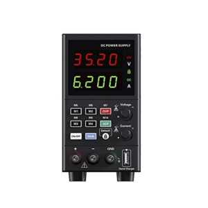 DC Power Supply, 35V 6A Adjustable DC Power Supply Digital LED Lab Bench Voltage Regulator Stabilizer Switching Power Supply,Electroplating DIY