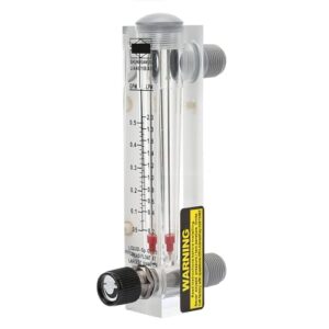 Liquid Flowmeter 0.1,0.5GPM Knob Panel Type Meter for Accurate Liquid Measurement Compact Design with Transparent Acrylic Body Ideal for Various Liquid Applications