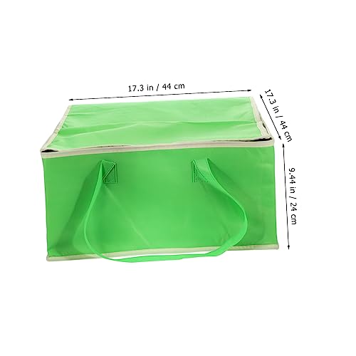 BUGUUYO 1pc Bag Insulated Grocery Cooler for Car Cooler Baskets Car Cooler Drink Carrier for Take- Out Weighing Bottle Insulated Lunch Tote Waterproof Tote Green Non-Woven Fabric