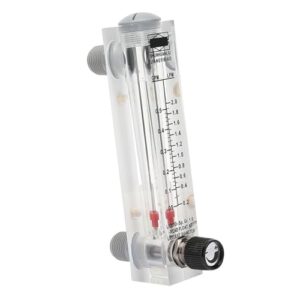 Liquid Flowmeter 0.1,0.5GPM Knob Panel Type Meter for Accurate Liquid Measurement Compact Design with Transparent Acrylic Body Ideal for Various Liquid Applications