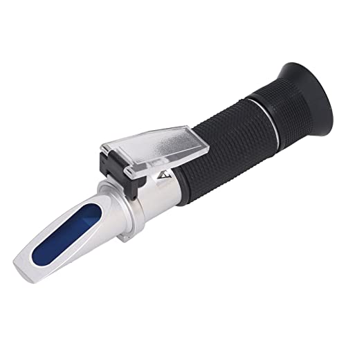 Refractometer, ATC, 0-32% Meter for Fruit Juice, Beverages, Fruits, Monitor Ripeness and Laboratory Studies, Dual Scale, Tester, Portable with Storage Case