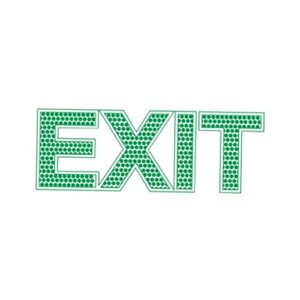 anneome exit sign sticker exit decal noctilucence exit sign exit wall decal exit wall sticker emergency door exit sign exit photoluminescent signs stickers luminous exit sign emblems green