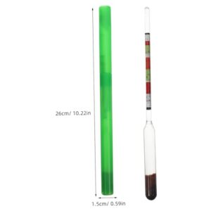 CRILSTYLEO 1pc Sugar Meter Hydrometer for Sugar Scale Hydrometer Triplescale Tester Specific Hydrometer Homebrew Hydrometer Liquid Hydrometer Alcohol Hydrometer Borosilicate Glass