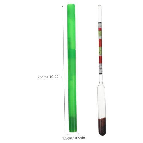 CRILSTYLEO 1pc Sugar Meter Hydrometer for Sugar Scale Hydrometer Triplescale Tester Specific Hydrometer Homebrew Hydrometer Liquid Hydrometer Alcohol Hydrometer Borosilicate Glass