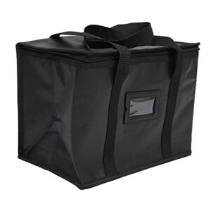 COLLBATH 2pcs Insulation Bags Food Bag Restaurant Insulated Bag Jumbo Insulated Bag Shopping Cart Bags for Groceries Food Bag Lunch Bag Insulated Grocery Shopping Bags Black Woven