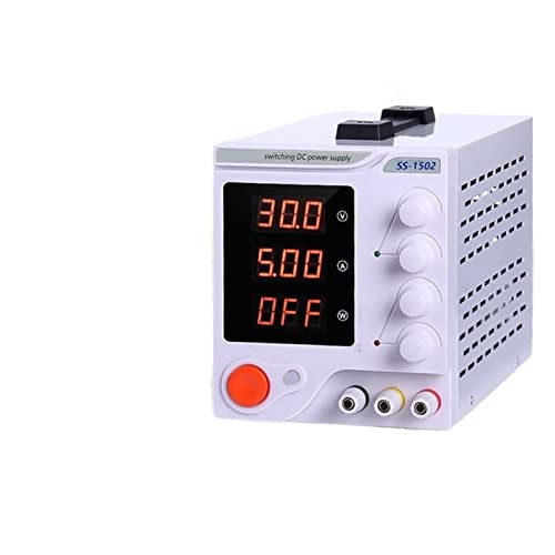 DC Power Supply, Switching DC Power Supply Laboratory Adjustable 30v 10A LCD Screen Bench Power Source Regulator 4-Digit Digital Display,Electroplating DIY(SS-1502)