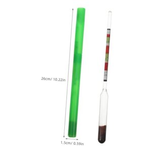 MOLUCKFU 1pc Sugar Meter Hydrometer for Beer Syrup Hydrometer Triple Scale Hydrometer Liquid Hydrometer Homebrew Hydrometer Manual Hydrometer Specific Hydrometer Borosilicate Glass