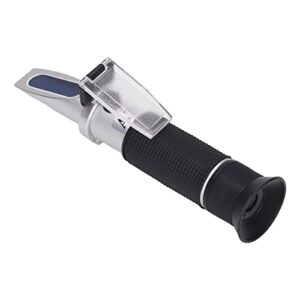 Refractometer, ATC, 0-32% Meter for Fruit Juice, Beverages, Fruits, Monitor Ripeness and Laboratory Studies, Dual Scale, Tester, Portable with Storage Case