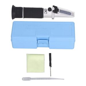 Refractometer, ATC, 0-32% Meter for Fruit Juice, Beverages, Fruits, Monitor Ripeness and Laboratory Studies, Dual Scale, Tester, Portable with Storage Case