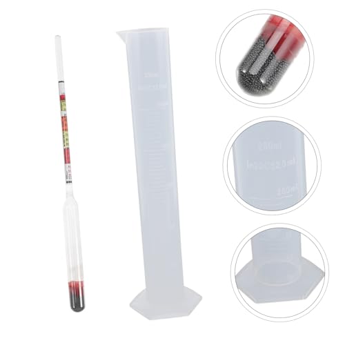 BIUDECO 1 Set American Attenuation Meter Wine Makin Brewing Tool Wine Hydrometer Brewing Hydrometer Beer Hydrometer Mead Making Kit Hydrometer Tester Measuring Cylinder Plastic