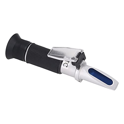 Refractometer, ATC, 0-32% Meter for Fruit Juice, Beverages, Fruits, Monitor Ripeness and Laboratory Studies, Dual Scale, Tester, Portable with Storage Case