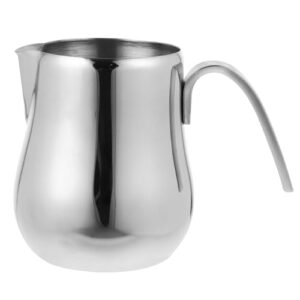 holidyoyo milk frother cup stainless steel cup for milk machine coffee pitcher greek coffee maker tea kettle espresso milk frothing pitcher steaming pitcher frother jug for espresso silver