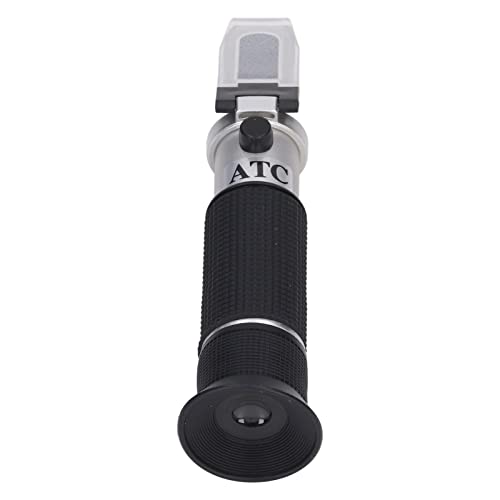 Refractometer, ATC, 0-32% Meter for Fruit Juice, Beverages, Fruits, Monitor Ripeness and Laboratory Studies, Dual Scale, Tester, Portable with Storage Case