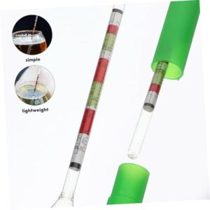 HOLIDYOYO 1pc Sugar Meter Maple Sap Hydrometer Liquid Hydrometer Alcohol Hydrometer Syrup Hydrometer for Measure Sugar Triplescale Tester Hydrometer for Beer Borosilicate Glass