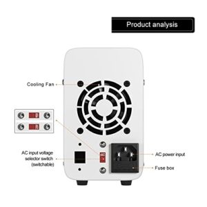 DC Power Supply, Laboratory Workbench Power Supply 30V 10A Adjustable DC Power Supply Programmable Memory Function Switching Power Supply,Electroplating DIY(WPS605B 60V 5A)