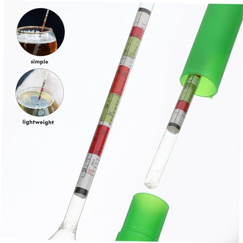 PAMINGONO 1pc Sugar Meter Hydrometer for Measure Sugar Water Hydrometer Tester Triplescale Tester Scale Hydrometer Liquid Hydrometer Maple Syrup Hydrometer for Beer Borosilicate Glass