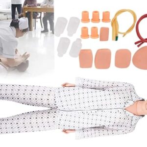 Nursing Training Manikin, Manikin for The Cure of The Patient Didactic, Full Body CPR First Aid Training Dummy, Geriatric Human Mannequin for Nursing Medical Training Teaching