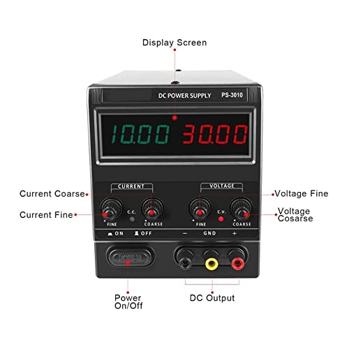 DC Power Supply, Adjustable Switching DC Lab Power Supply Laboratory for Electroplate 60V 48V 36V 30V 24V 12V 3A 5A 1A 10A,Electroplating DIY(120V 3A)