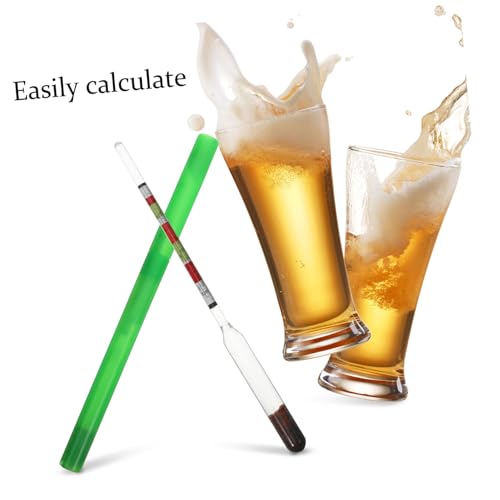 CRILSTYLEO 1pc Sugar Meter Hydrometer for Sugar Scale Hydrometer Triplescale Tester Specific Hydrometer Homebrew Hydrometer Liquid Hydrometer Alcohol Hydrometer Borosilicate Glass