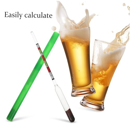 MOLUCKFU 1pc Sugar Meter Hydrometer for Beer Syrup Hydrometer Triple Scale Hydrometer Liquid Hydrometer Homebrew Hydrometer Manual Hydrometer Specific Hydrometer Borosilicate Glass