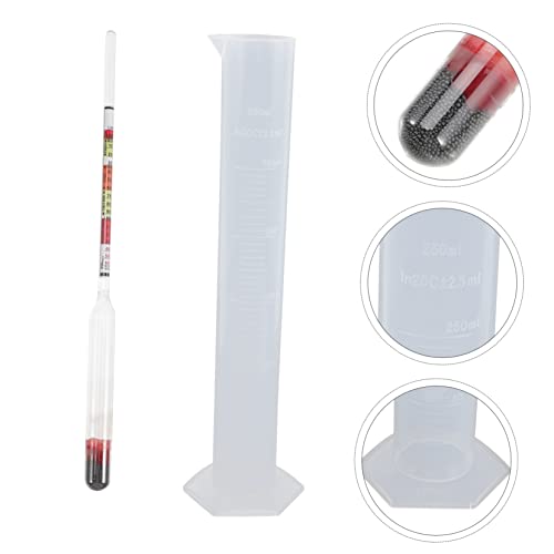 MOLUCKFU 1 Set American Attenuation Meter Proofing Distilled Spirits Beer Brewing Tools Home Brewing Supplies Wine Hydrometer Measuring Cylinder Hydrometer Alcohol Mead Kit Glass