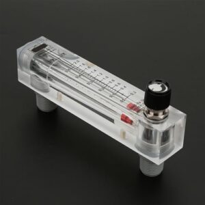 Liquid Flowmeter 0.1,0.5GPM Knob Panel Type Meter for Accurate Liquid Measurement Compact Design with Transparent Acrylic Body Ideal for Various Liquid Applications