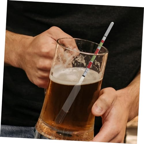 BIUDECO 1pc Sugar Meter Beer Hydrometer Maple Syrup Scale Hydrometer Triplescale Tester Hydrometer Specific Hydrometer Alcohol Hydrometer Liquid Hydrometer Borosilicate Glass