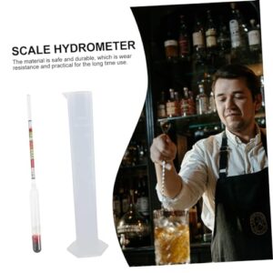 MOLUCKFU 1 Set American Attenuation Meter Proofing Distilled Spirits Beer Brewing Tools Home Brewing Supplies Wine Hydrometer Measuring Cylinder Hydrometer Alcohol Mead Kit Glass