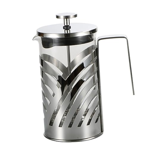 HOLIDYOYO 304 Fashion Coffee Pot Coffee Filter Pot Concentrated Coffee Multi-function Coffee Pot Espresso Pot Filter Teapot Stainless Tea Kettle Coffee Maker Espresso Coffee Machine Silver