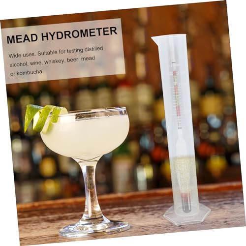 BIUDECO 1 Set American Attenuation Meter Wine Makin Brewing Tool Wine Hydrometer Brewing Hydrometer Beer Hydrometer Mead Making Kit Hydrometer Tester Measuring Cylinder Plastic