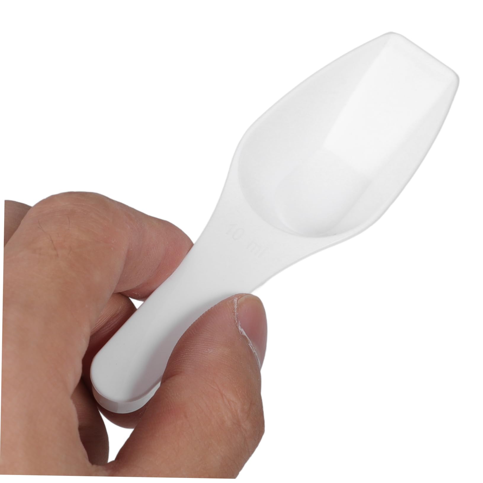 ROMISBABA 10pcs Weighing Spoon Plastic Weighing Sample Scoop Ice Scooper Popcorn Scooper Plastic Scoop Ice Scoop Plastic Ice Cube Scoop for Freezer Bin Plastic Spoons Scoop Shovel White Pp