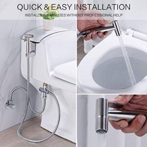 Star20XX Bidet Sprayer for Toilet, Handheld Sprayer Kit, Hand Held Bidet, Cloth Diaper Sprayer Set-Easy to Install (Brushed Nickel)