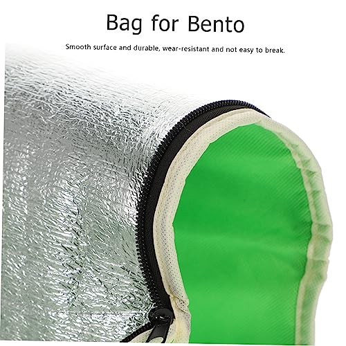 BUGUUYO 1pc Bag Insulated Grocery Cooler for Car Cooler Baskets Car Cooler Drink Carrier for Take- Out Weighing Bottle Insulated Lunch Tote Waterproof Tote Green Non-Woven Fabric