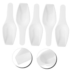 ROMISBABA 10pcs Weighing Spoon Plastic Weighing Sample Scoop Ice Scooper Popcorn Scooper Plastic Scoop Ice Scoop Plastic Ice Cube Scoop for Freezer Bin Plastic Spoons Scoop Shovel White Pp