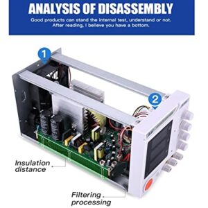 DC Power Supply, Switching DC Power Supply Laboratory Adjustable 30v 10A LCD Screen Bench Power Source Regulator 4-Digit Digital Display,Electroplating DIY(SS-1502)