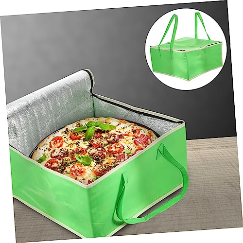 BUGUUYO 1pc Bag Insulated Grocery Cooler for Car Cooler Baskets Car Cooler Drink Carrier for Take- Out Weighing Bottle Insulated Lunch Tote Waterproof Tote Green Non-Woven Fabric