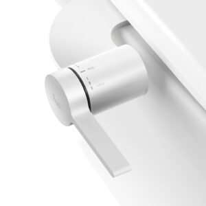 inus dual nozzle bidet attachment for existing toilets seat,slim non-electric bidet toilet seat attachment with easy-to-hold design control-white color