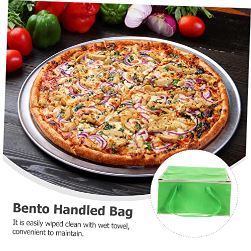 BUGUUYO 1pc Bag Insulated Grocery Cooler for Car Cooler Baskets Car Cooler Drink Carrier for Take- Out Weighing Bottle Insulated Lunch Tote Waterproof Tote Green Non-Woven Fabric