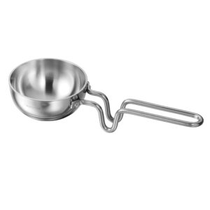 tramontina utsava 4-inch tri-ply clad stainless steel tadka, spice heating pan for indian cooking