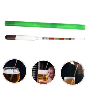 CRAFTHROU 1pc Sugar Meter Mead Hydrometer Sugar Scale Hydrometer Home Brew Hydrometer Maple Syrup Hydrometer Kit Hydrometer for Wine Hydrometer for Mead Beer Hydrometer Borosilicate Glass