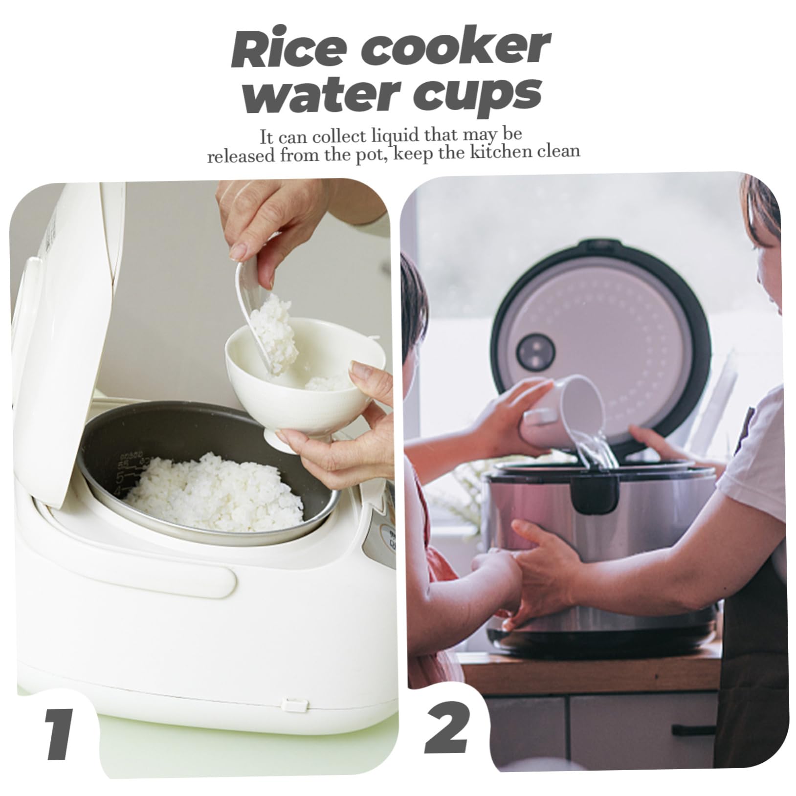 COLLBATH 10pcs Rice Cooker Water Box Condensation Water Universal Condensation Collectors Condensation Collector Rice Cooker Cup Rice Cooker Condensation Boxes White Pp