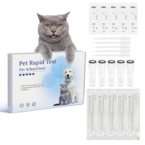 pawsxfun cat healthy fpv test kit for cats - accurate & quick 5-pieces home detection in feces in 5-10 minutes! easy to use non-invasive early diagnosis tool suitable for all breeds & ages