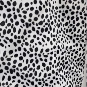 ALEKI Fabric White Dalmatian Velboa Faux Fur Fabric, 58" Wide, Sold by Yard