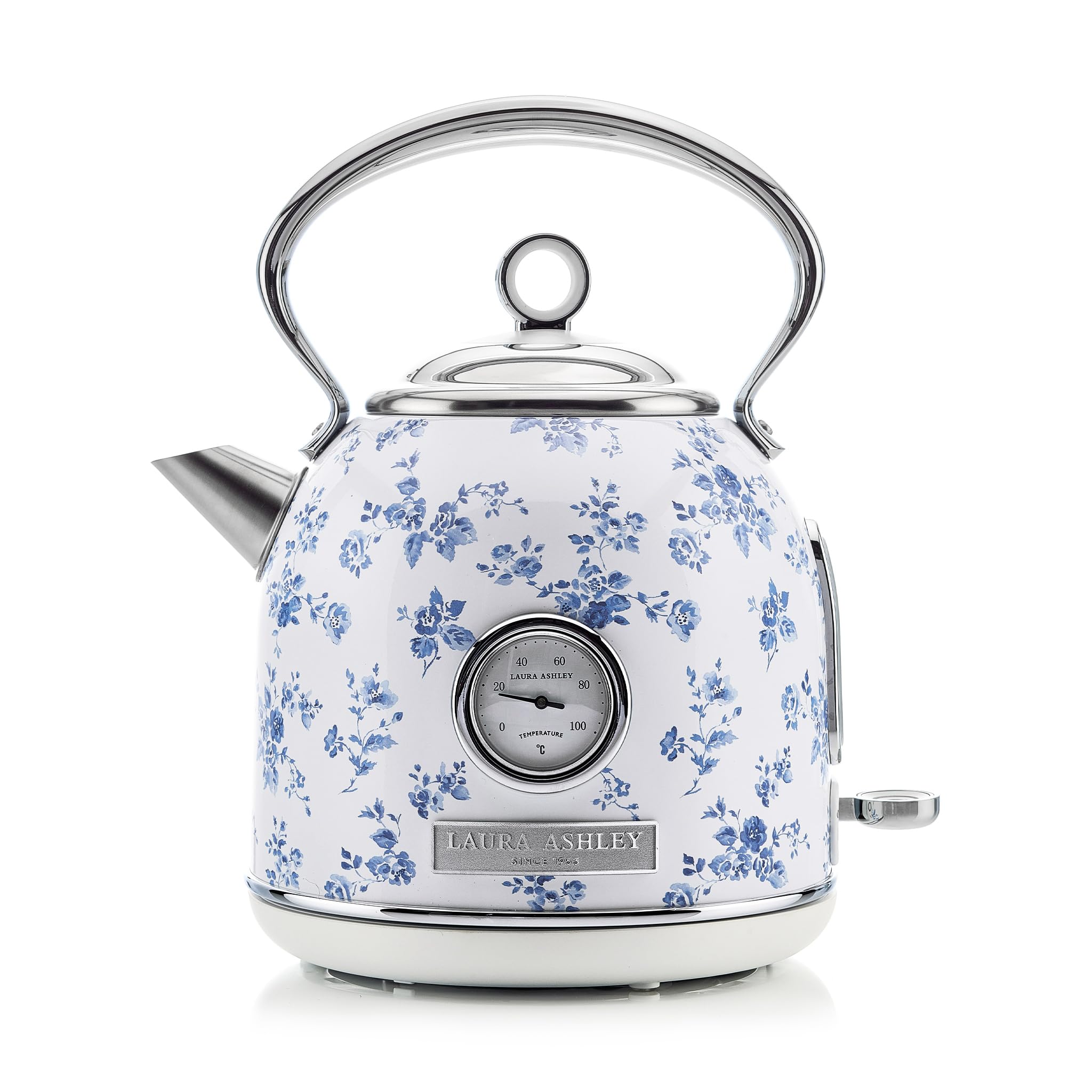 Laura Ashley Stainless Steel Electric Kettle 1.7 Liter - 1500W Rapid Boil Electric Kettles for Boiling Water - Electric Tea Kettles Automatic Shut Off - Overheat & Boil Dry Protection Cordless Kettle