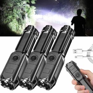 monkpear peachloft flashlight - peachloft light, peach loft powerful led flashlight, flashlights high lumens, adjustable zoom mini flash light, rechargeable, ipx4 waterproof (3pcs)