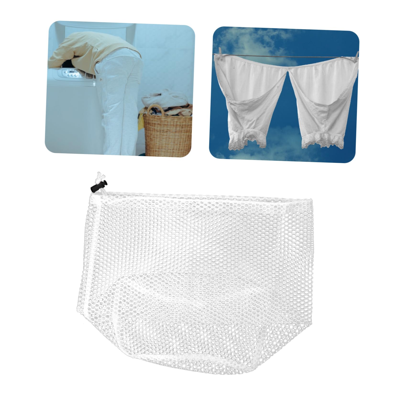 VOSAREA 5pcs Washing Machine Mesh Bag Washing Net Bag Mesh Laundry Bags Net Laundry Laundry Bag Laundry Mesh Bags Washing Mesh Organizer Bags Laundry Net Bag Mesh Surface White