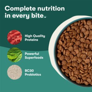 Beef, Brown Rice & Sweet Potato Dry Dog Food, 4 lb. Bag HIGH Protein from Real Beef BIOTIN and Fish Oil Prevent Against Dry Skin and Aid in Healthy Muscle Generation.