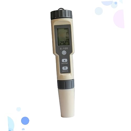 MUCKLILY Water Quality Tester Hydrometers Salt Meter Water Salimeter Automatic Hydrometer Salt Water Gravimeter Tds Water Quality Testing Pen Temperature Tester Light Grey